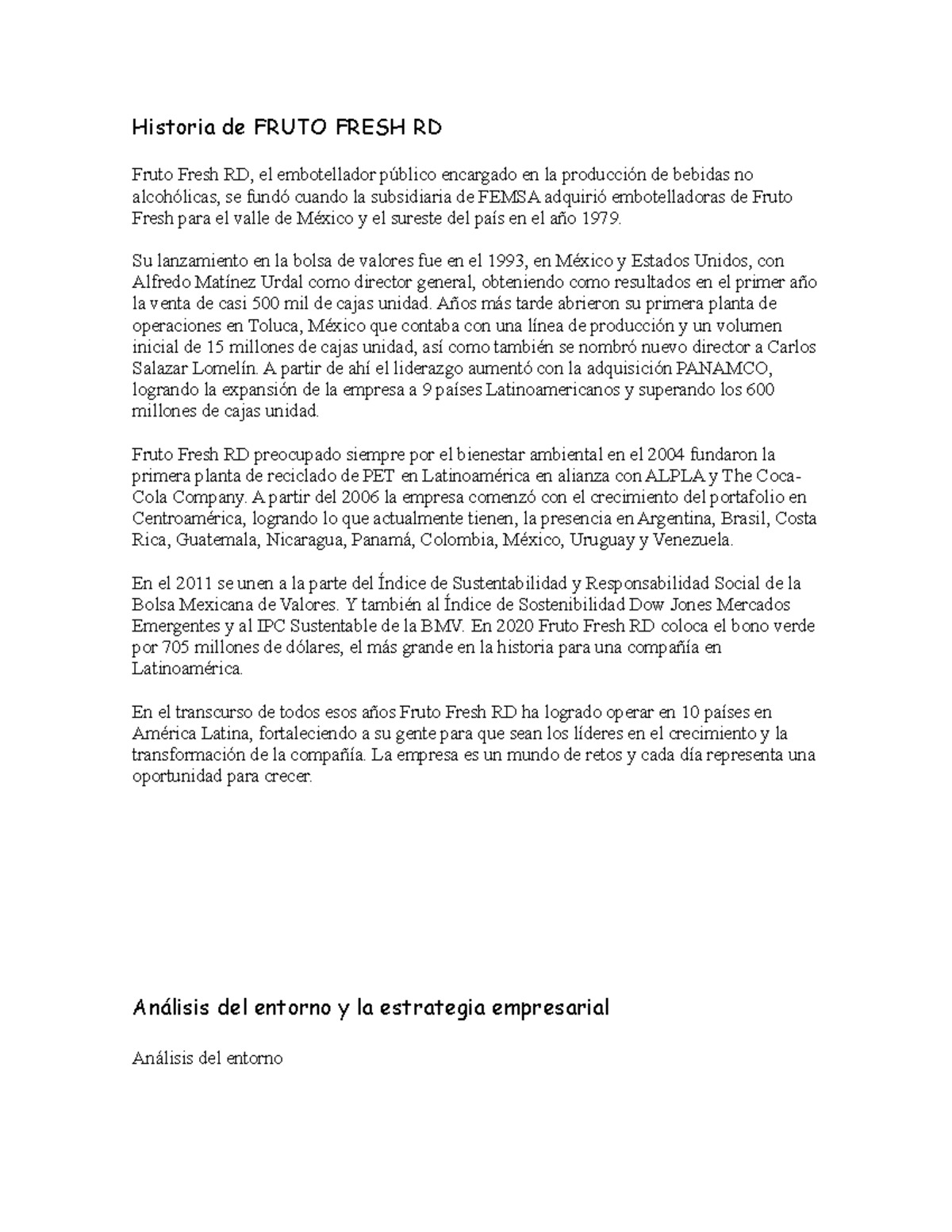 MI Parte DE Finanzas - hjjññ - Historia de FRUTO FRESH RD Fruto Fresh ...