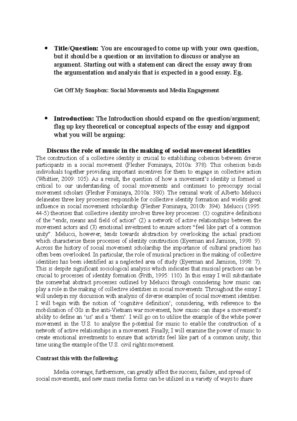 Essay Writing Dos and Donts - Title/Question: You are encouraged to ...