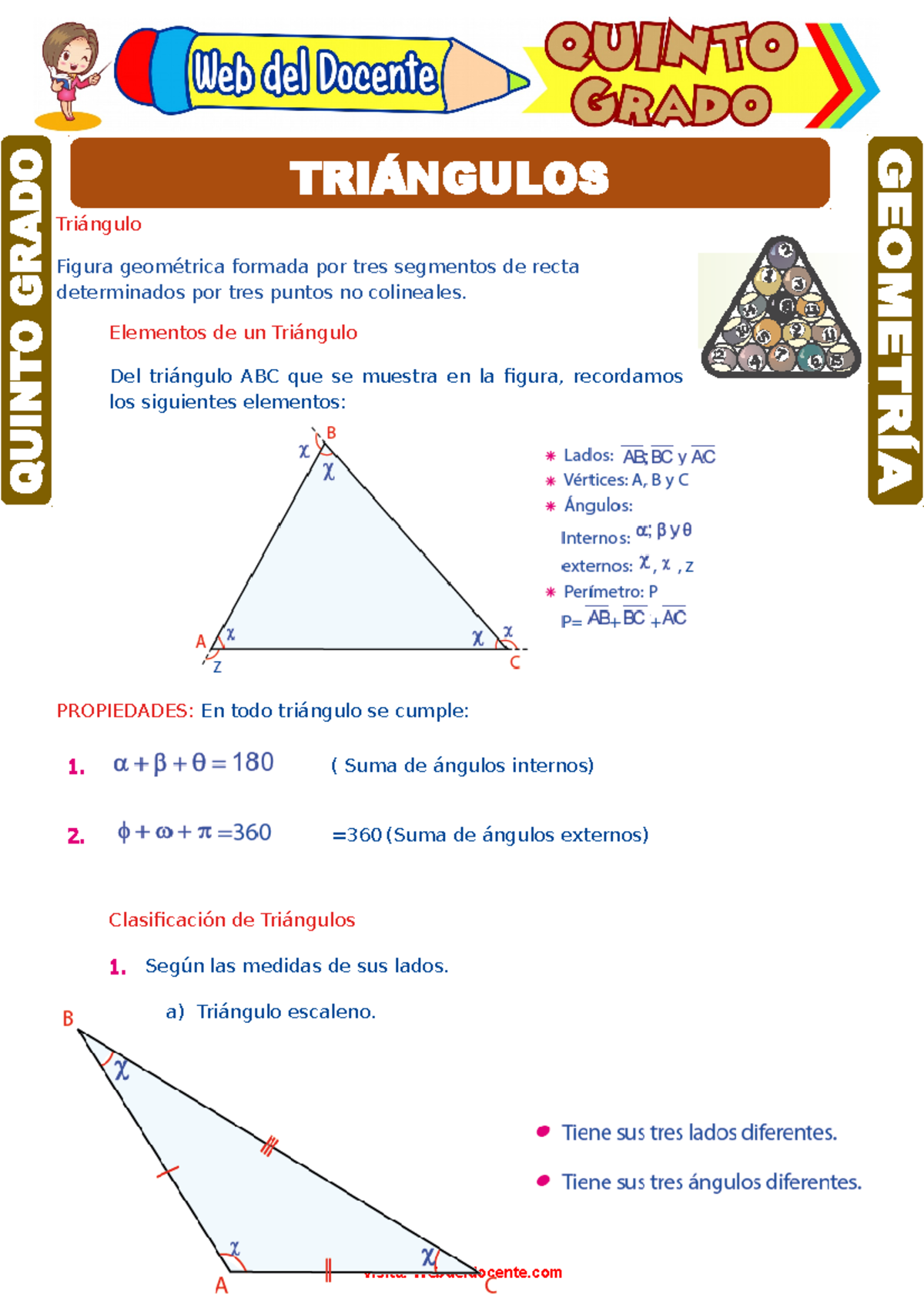 2 Clases de Triángulos para Quinto - Triángulo Figura geométrica ...