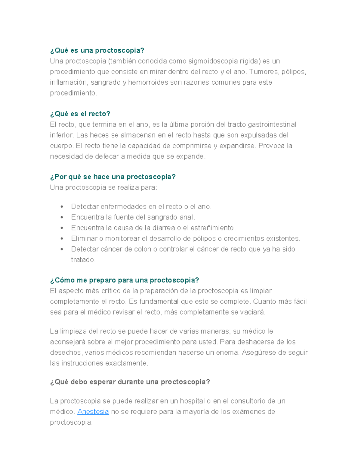Proctoscopia - cscece - ¿Qué es una proctoscopia? Una proctoscopia ...
