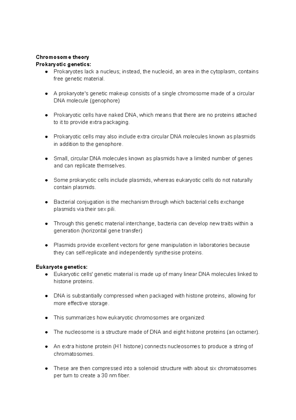 Module 11 - lecture notes on Chromosome theory - Chromosome theory ...