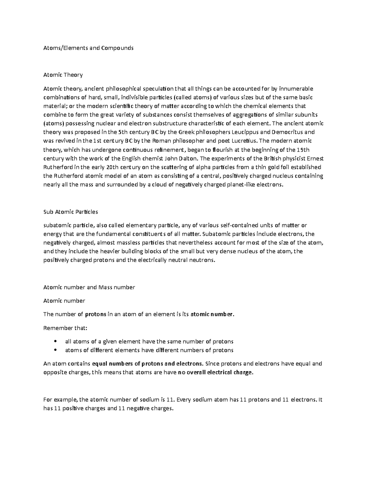 Atoms - this file is all about the structure, types, and part etc of ...