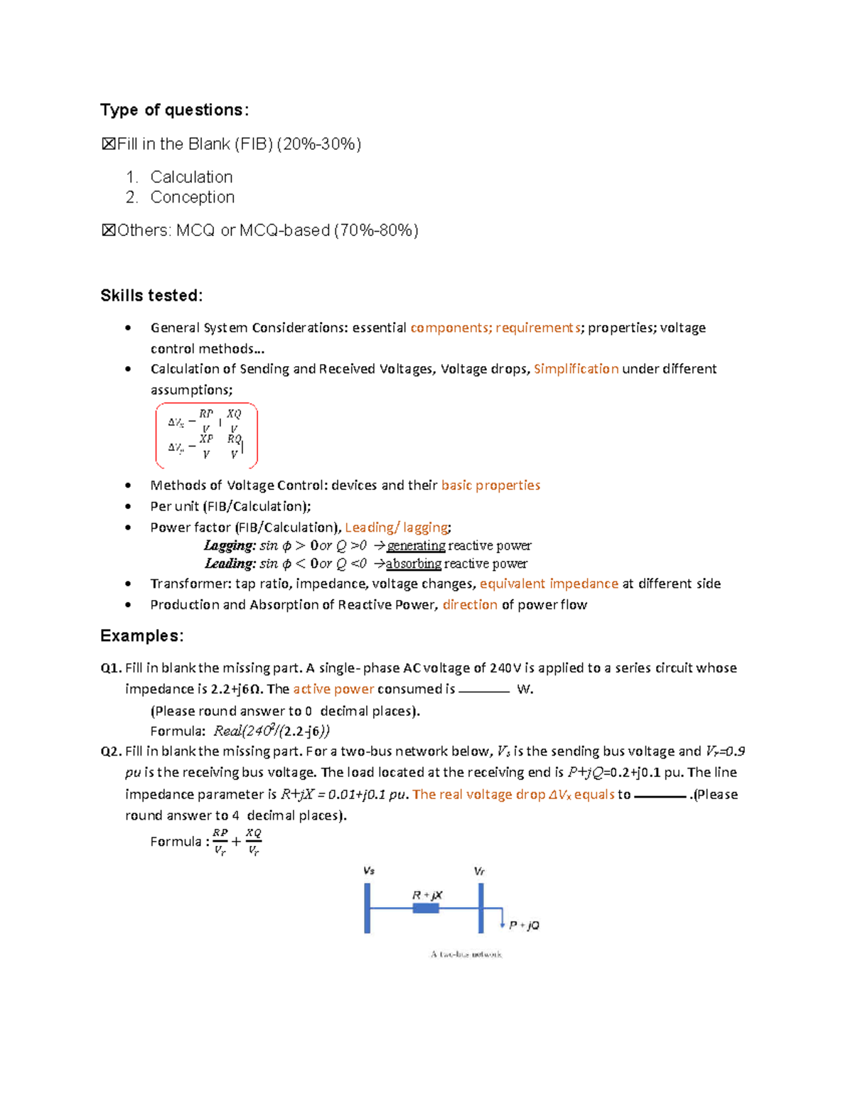 Quiz 2 Sample Warning Tt Undefined Function 32 Type Of Questions ☒fill In The Blank Fib