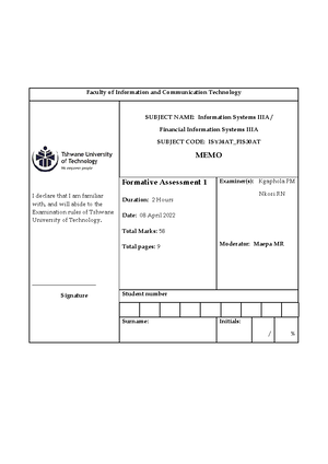 Assignment 3 KNP - TPG201T 2022 Semester 2 Assignment 3: Kruger ...