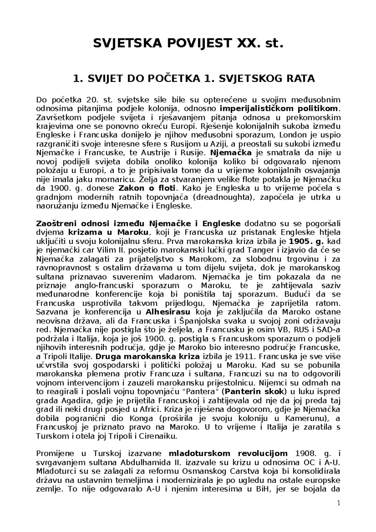 Povijest kronologija - Hrvatska povijest 1918 - 1945 - UniZG - Studocu