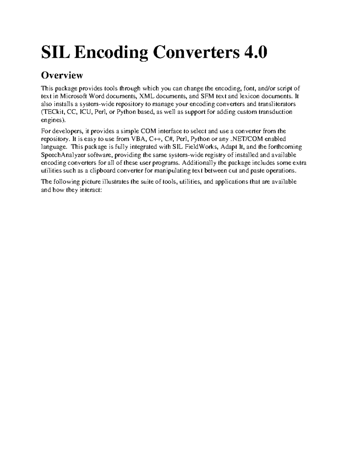 Help for SIL Converters - SIL Encoding Converters 4. Overview This ...