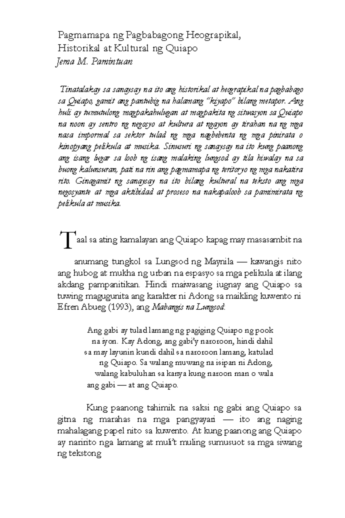 Kasarian at Kabuhayan- 2 - Pagmamapa ng Pagbabagong Heograpikal ...