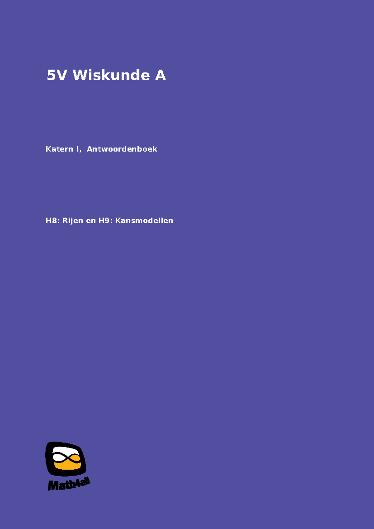 5VA-Katern I-uitwerkingen (versie 14-11-22) - 5V Wiskunde A Katern I ...
