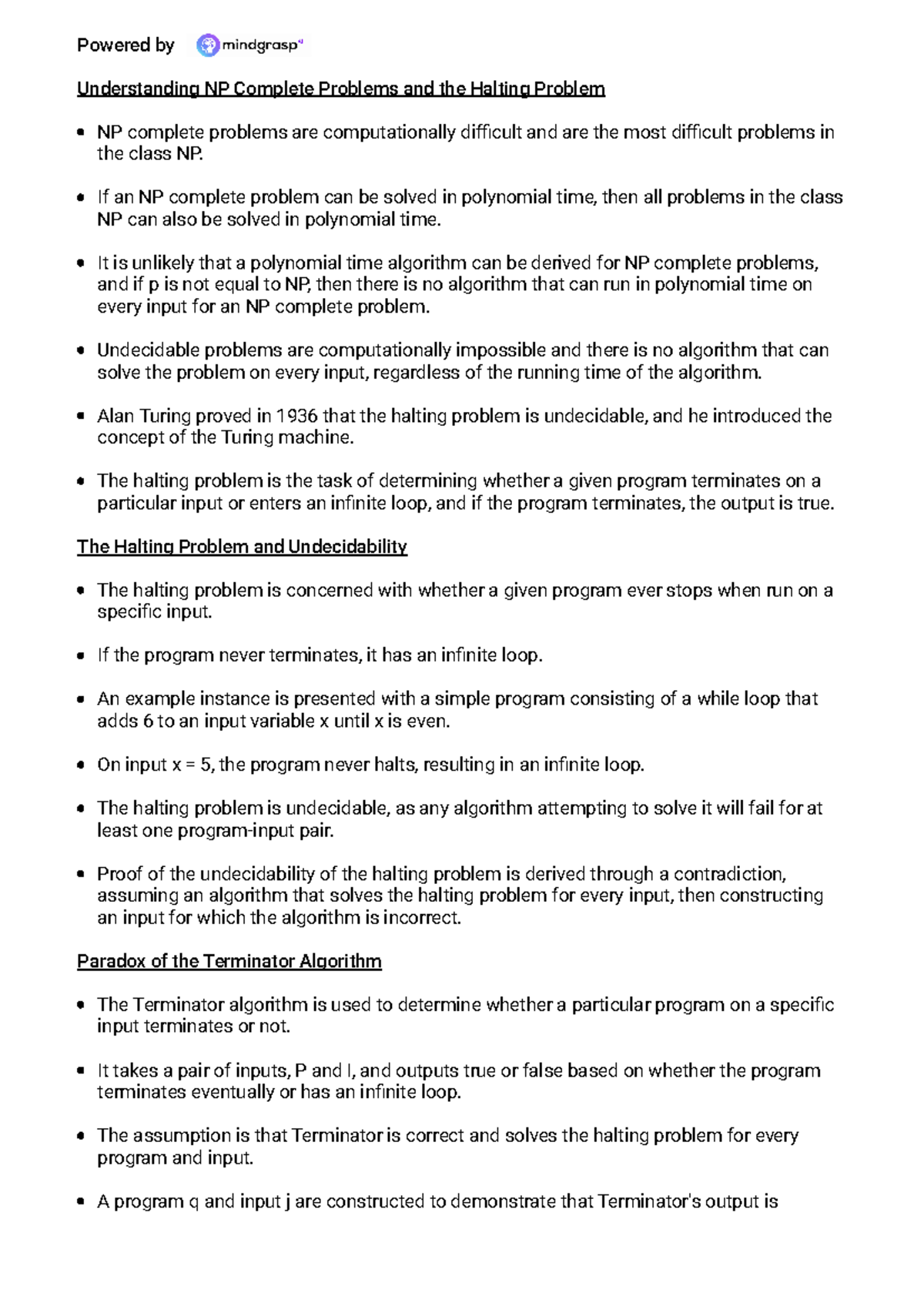 NP5 Smart Notes - Understanding NP Complete Problems and the Halting ...