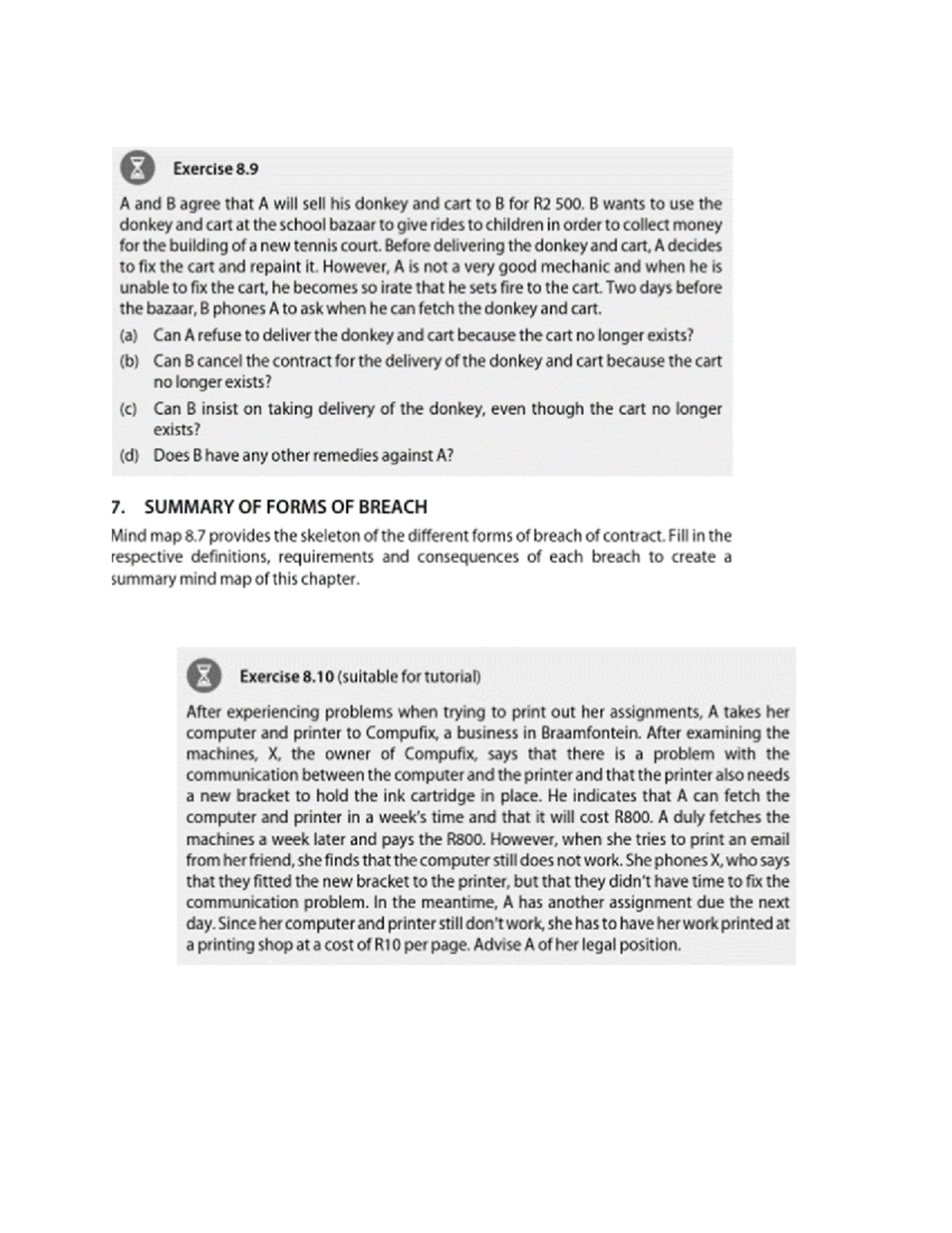 Contract chapter 8 exercises - Studocu