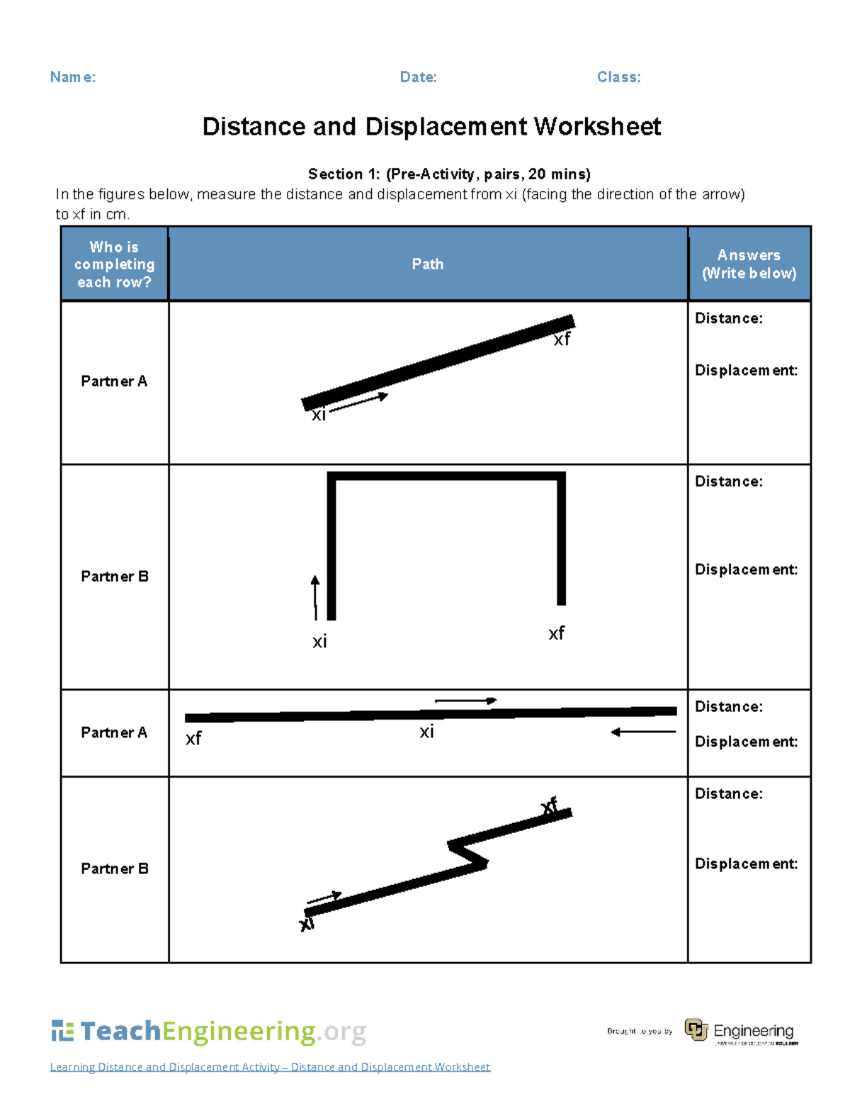 Bos 2802 distance displacement worksheet - Distance and Displacement ...