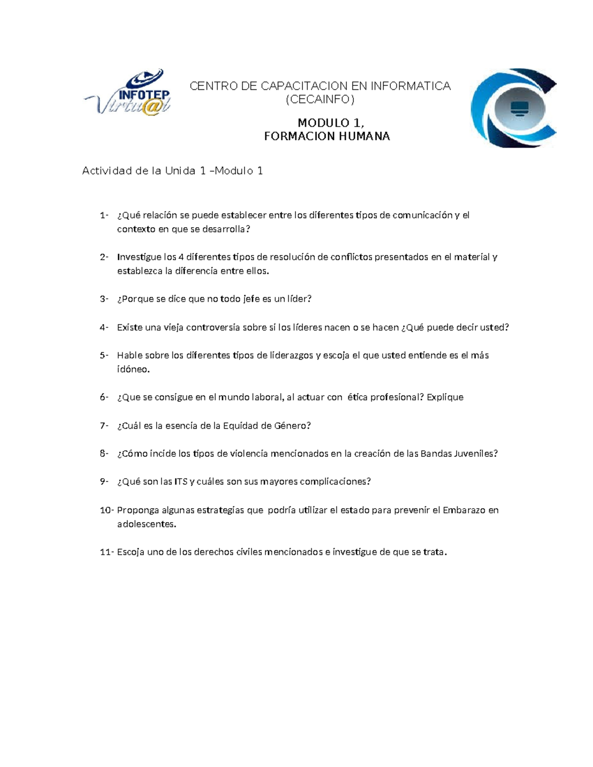 Actividad 1, Modulo 1 - Resumen Secretaria(o) Auxiliar SEAU - CENTRO DE CAPACITACION EN - Studocu