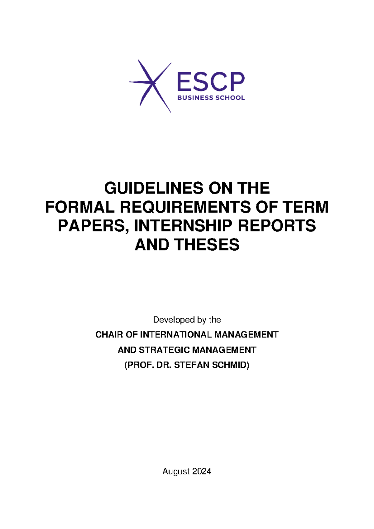 Thesis formatting guidelines 2024-2025 - GUIDELINES ON THE FORMAL REQUIREMENTS OF TERM PAPERS ...