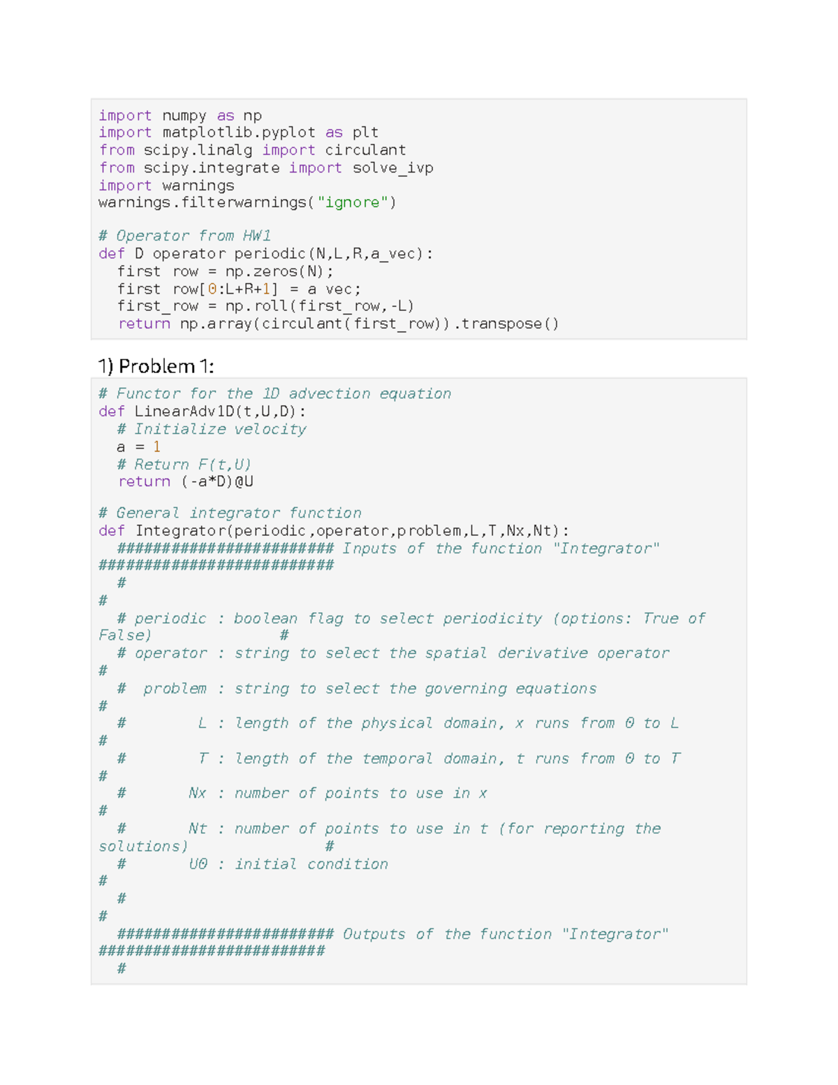 410 Hw3 Report Niharb 2 Awd Import Numpy As Np Import Matplotlib As Plt From Scipy Import 8923