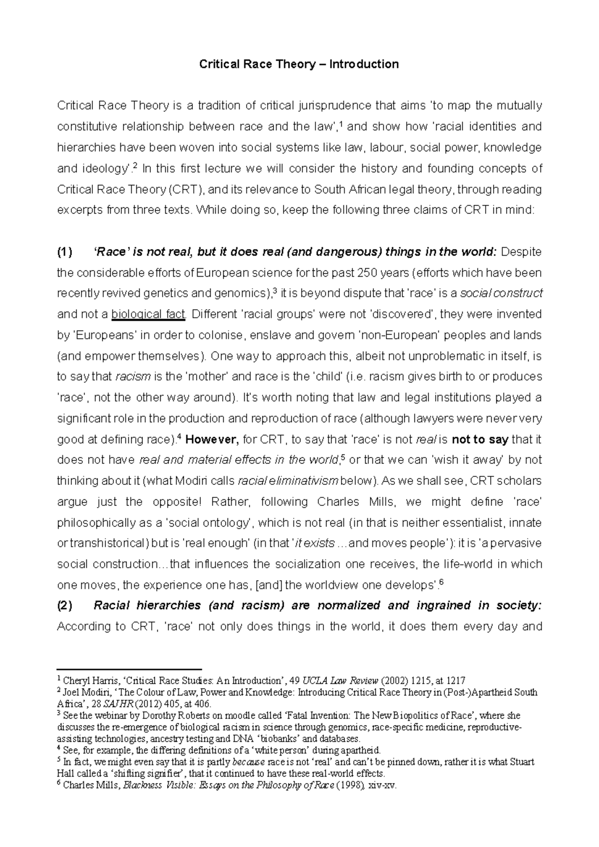 Critical Race Theory - Part 1 - Critical Race Theory – Introduction ...