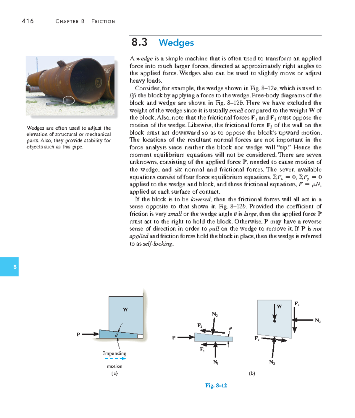 ME102 Lecture - 8 Reference Materials - 4 1 6 CH A P T E R 8 F R I C T ...