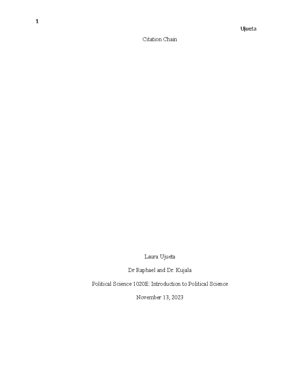 Citation Chain - good - PHILOSOP2264 - 1 Ujueta Citation Chain Laura ...