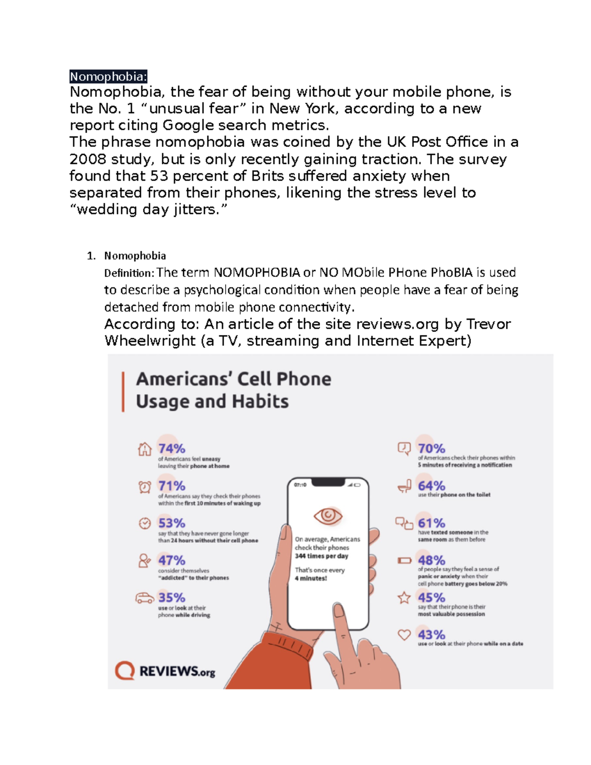 Nomophobia - Nomophobia: Nomophobia, the fear of being without your ...