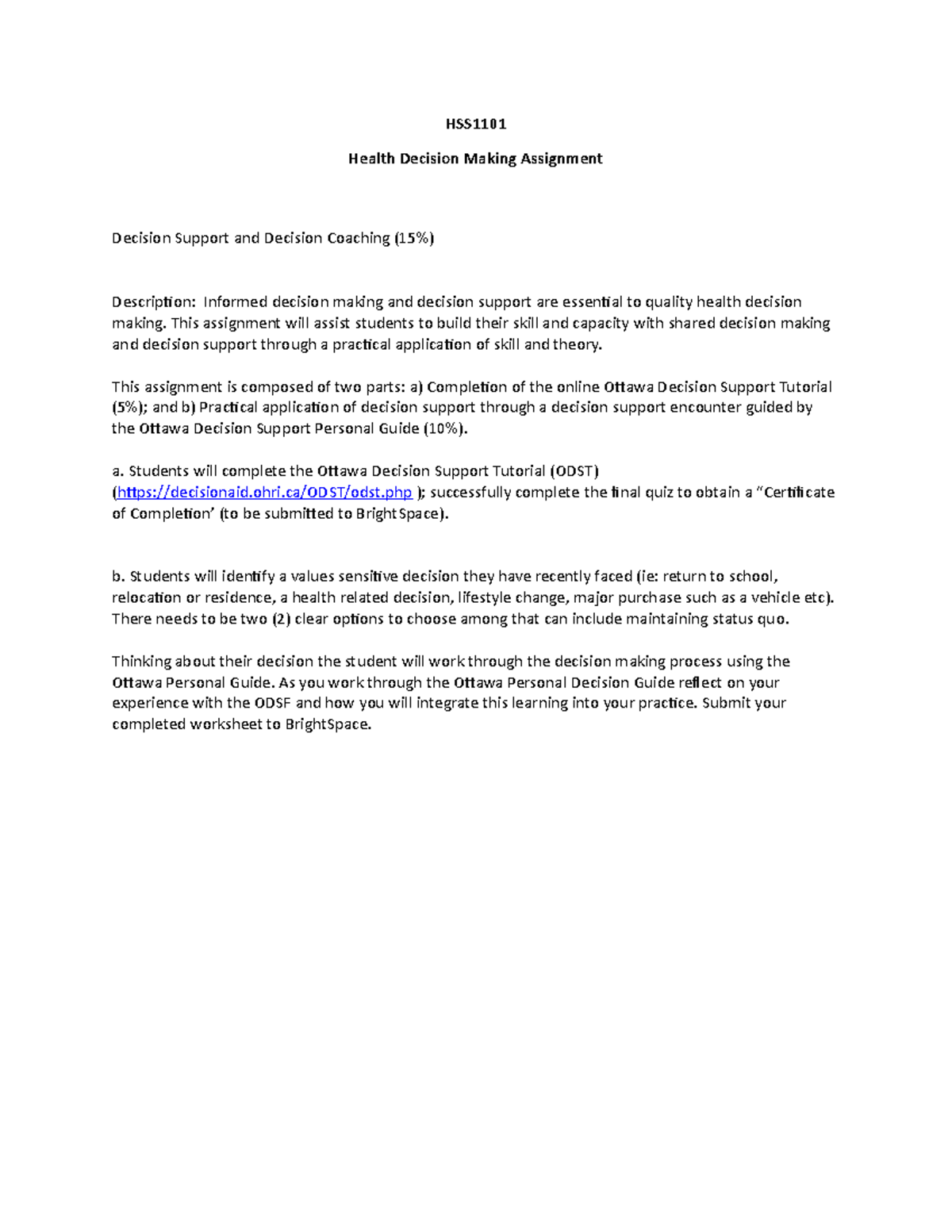 Health Decsion Making FOR dETEREMINANTS OF HEALTH - HSS Health Decision ...