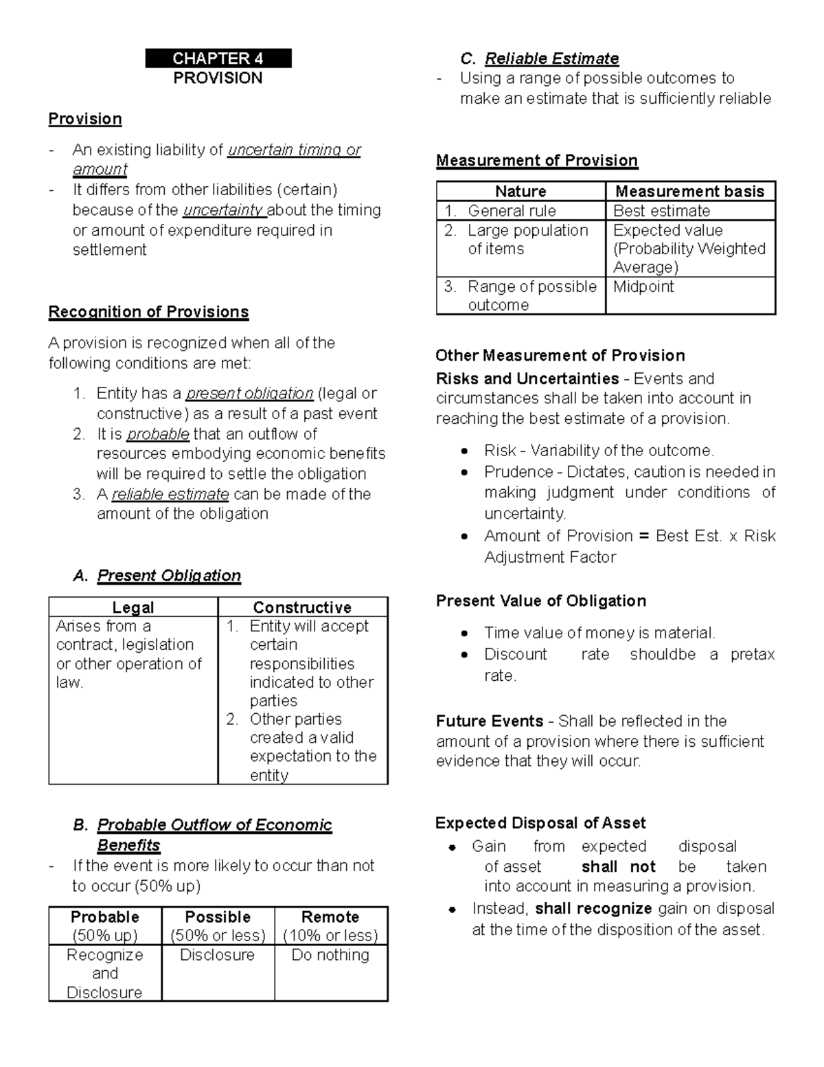 Chapter 4 - Provision - . CHAPTER 4. PROVISION Provision - An existing ...