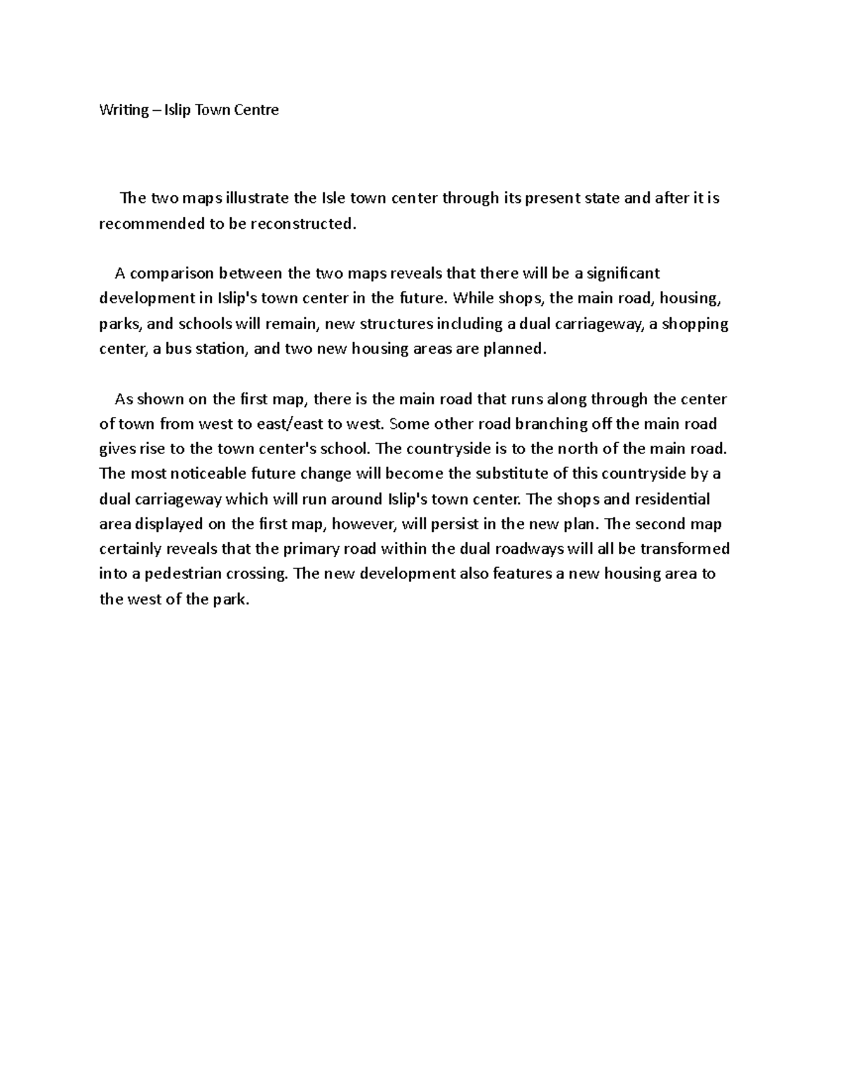 Islip town center writing - Writing – Islip Town Centre The two maps ...