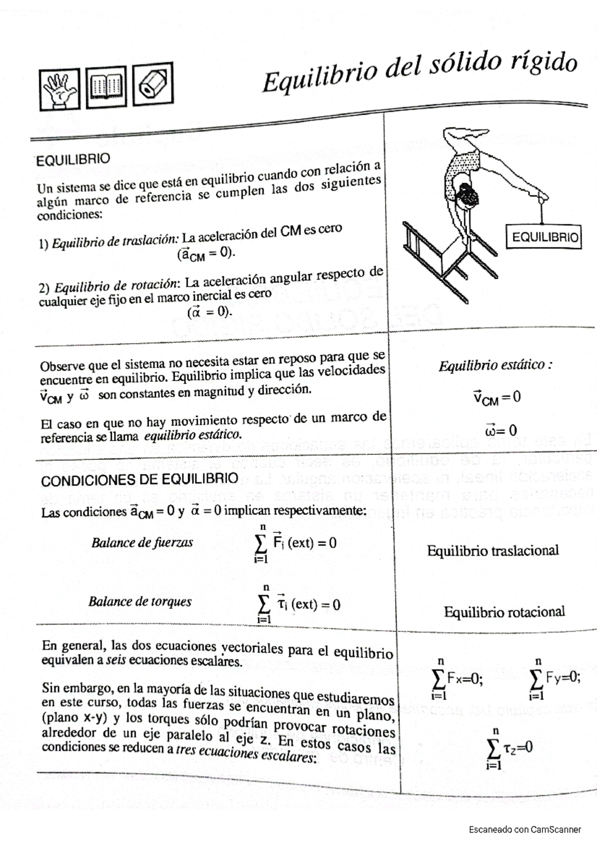 Equilibrio Cuerpo Rigido - fisica - Studocu