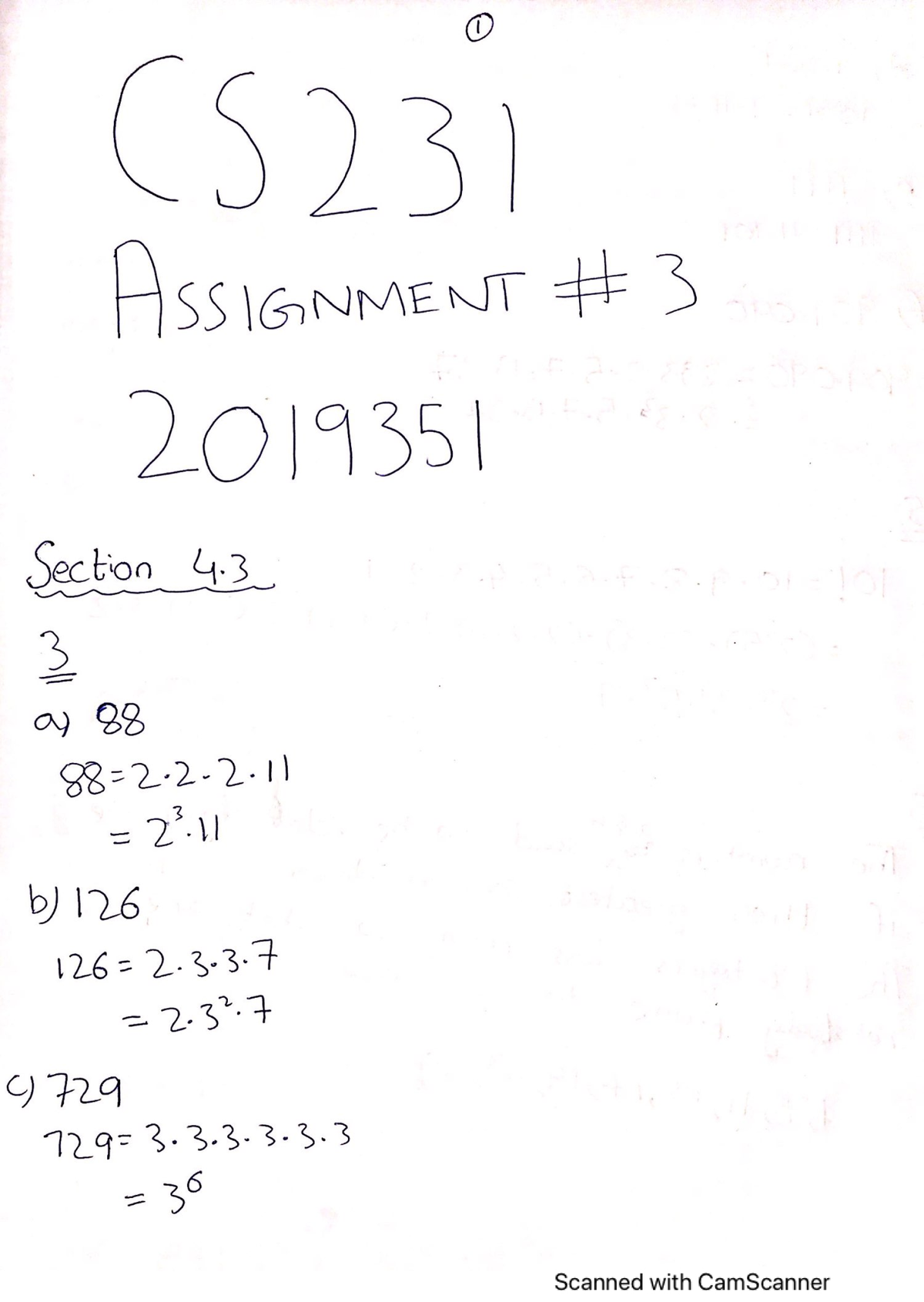 CS231 Assignment 3 2019 351 - Discrete Mathematics - Studocu