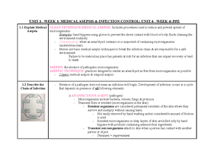 Infection Concept Notes - Infection Concept Yoost: Chapter 26 - Asepsis ...