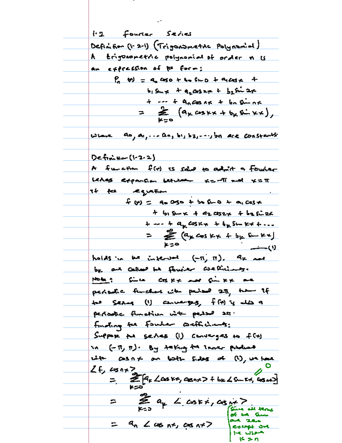 Lecture Note 2 - odd and even function - MATH354 - Studocu