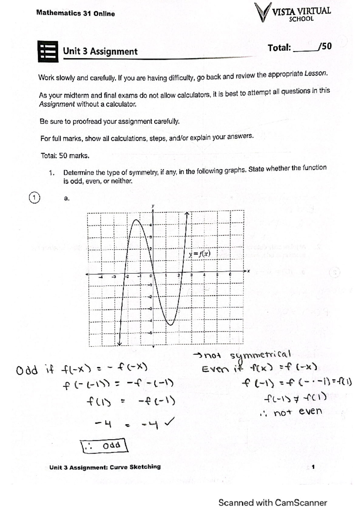 3 Hannah Adie M31 - calc assignment - Calculus 1000A/B - Studocu