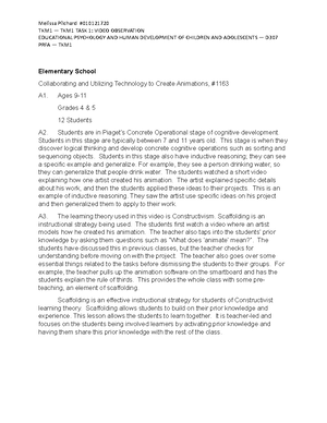 Psych Task 2 - passed - MELISSA PILCHARD # 010131720 TKM1 — TKM1 TASK 2 ...