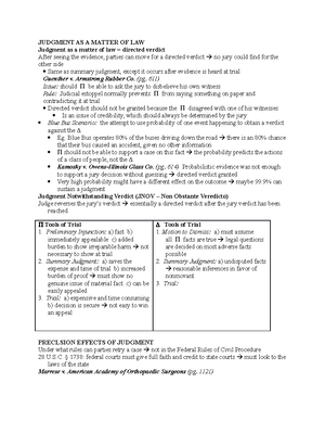 Civil Procedure - Prof. Swanson 3 - Civil Procedure Outline ...