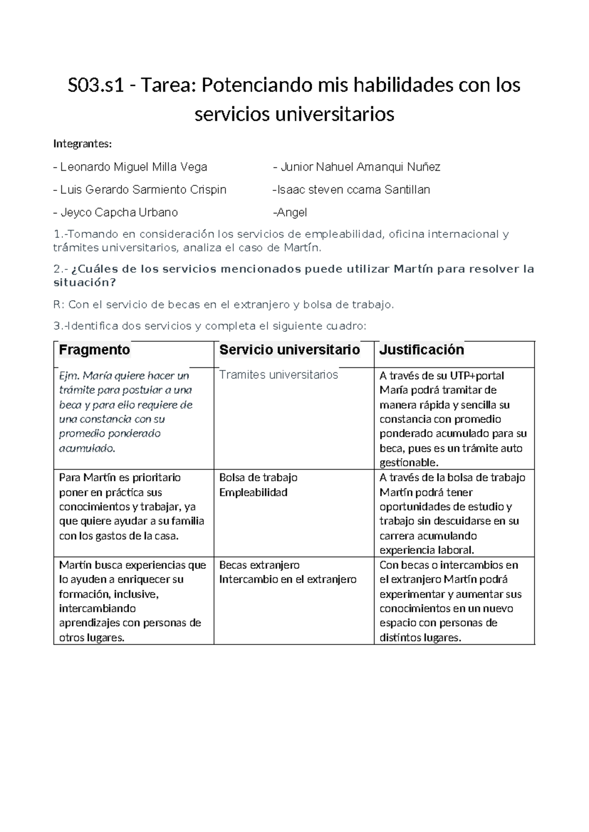 IVU Actividad 3 - S03 - Tarea: Potenciando mis habilidades con los servicios universitarios ...