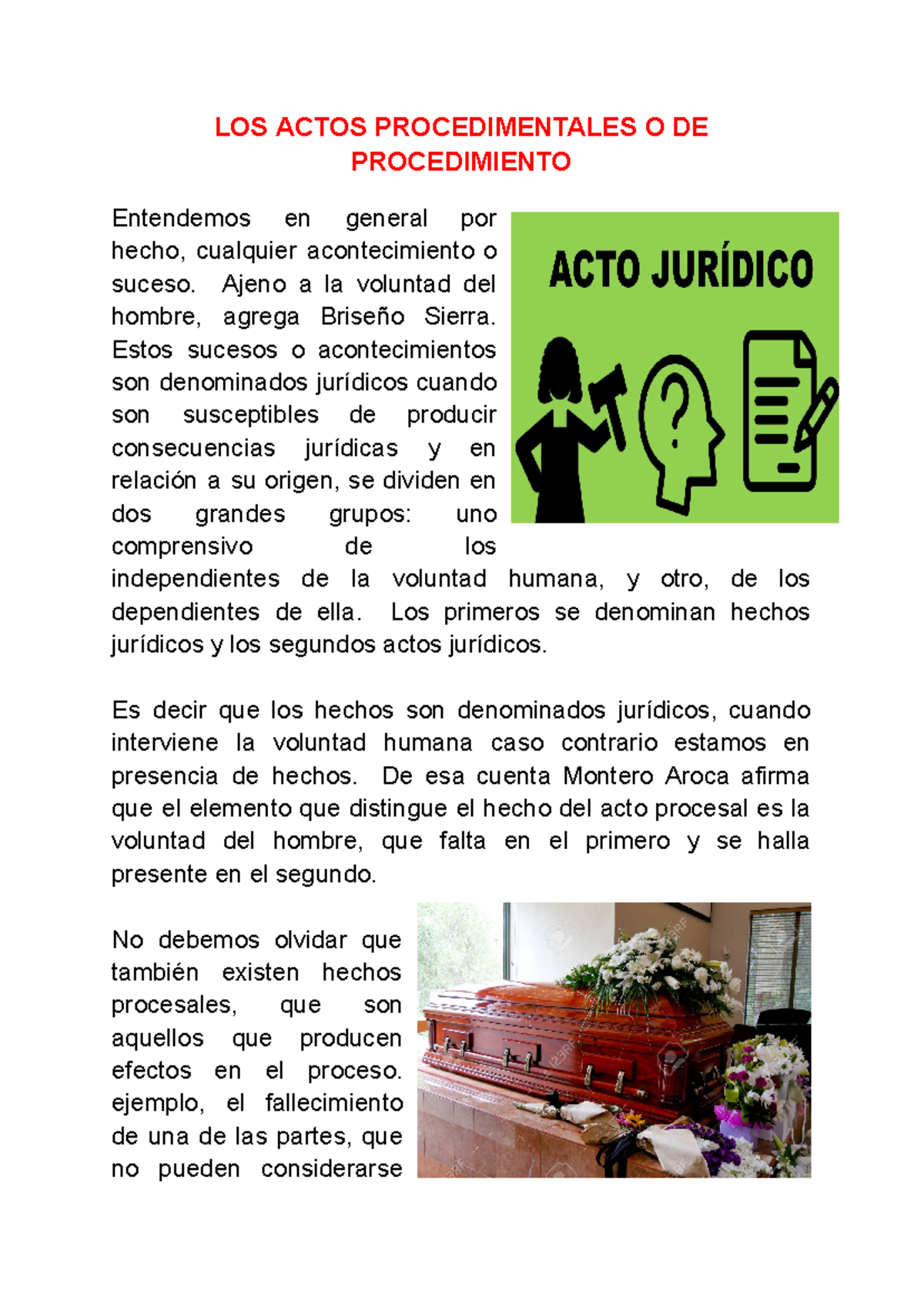 LOS Actos Procedimentales O DE Procedimiento - LOS ACTOS PROCEDIMENTALES O DE PROCEDIMIENTO ...