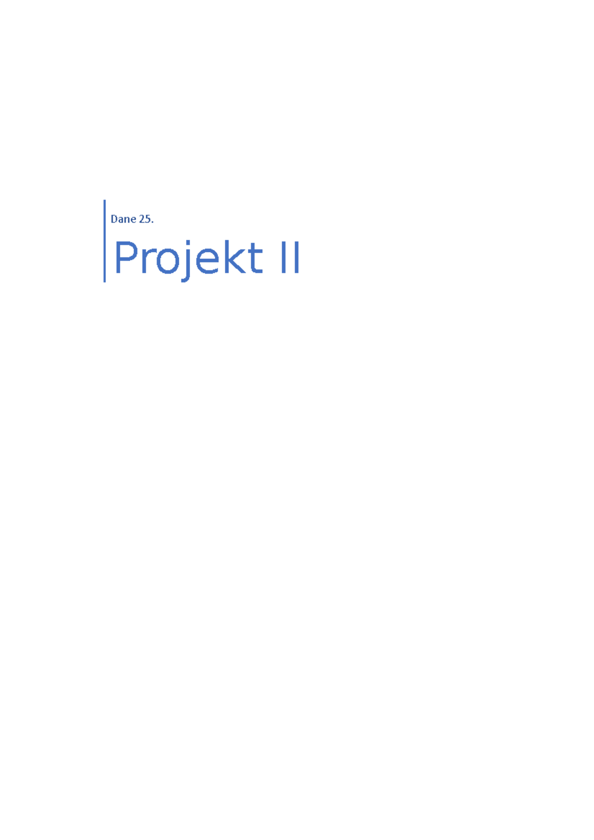 Projekt II - Dane 25. Projekt II ZESTAWIENIE DANYCH. TABELA 1. STAŁE ...
