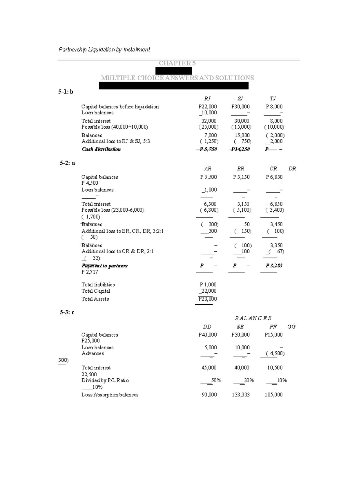 Advance-accounting-chapter-5 compress - Partnership Liquidation by ...