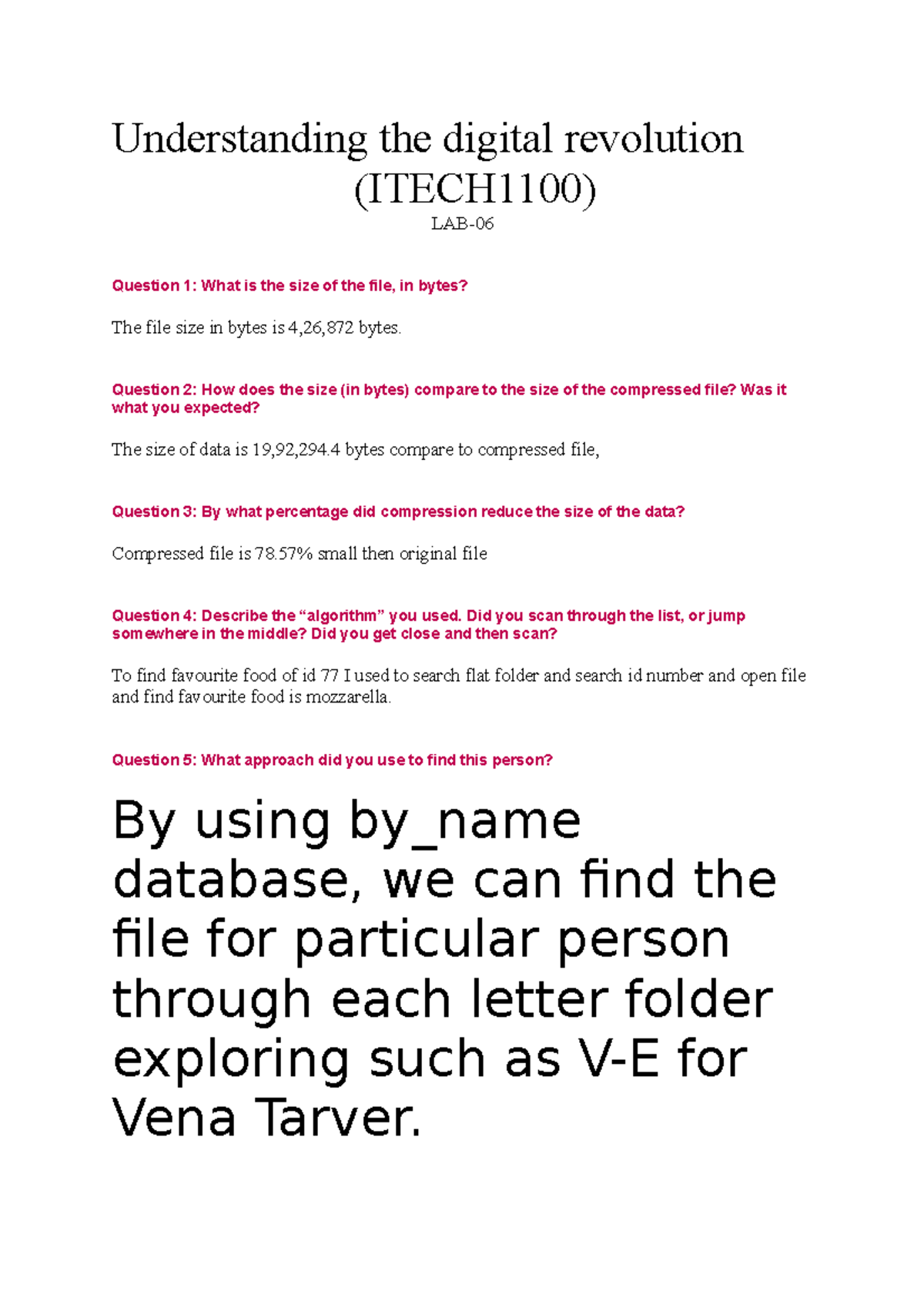 Lab 6 file - week 6 tutorial ans - Understanding the digital revolution ...