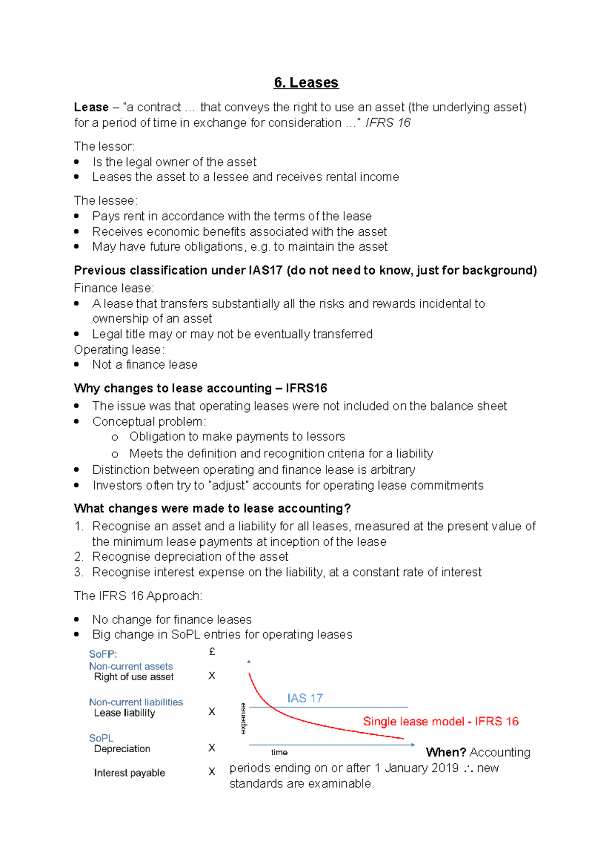 6. Leases - Lecture notes 1 - 6. Leases Lease – “a contract ... that ...