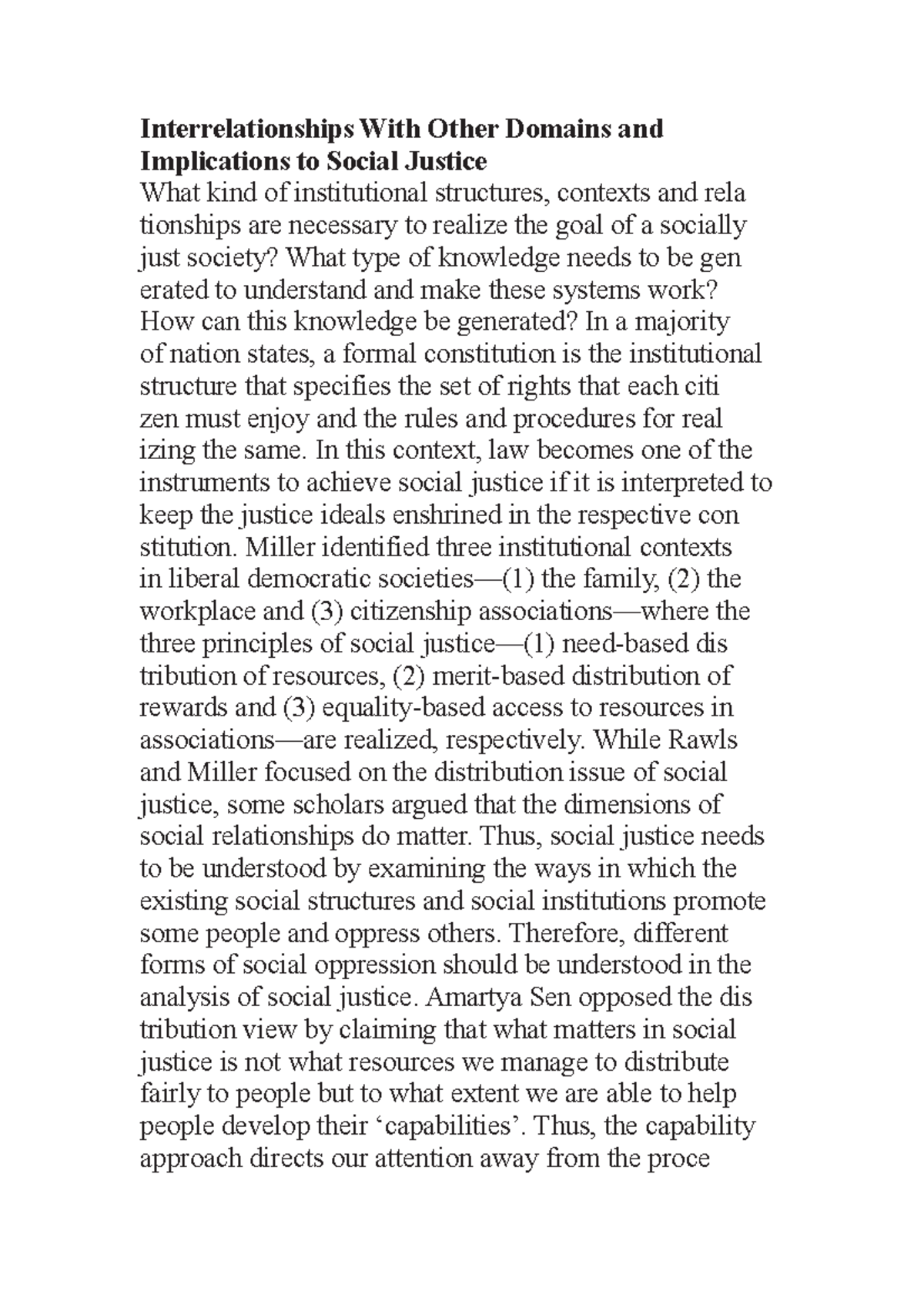 Interrelationships With Other Domains and Implications to Social ...