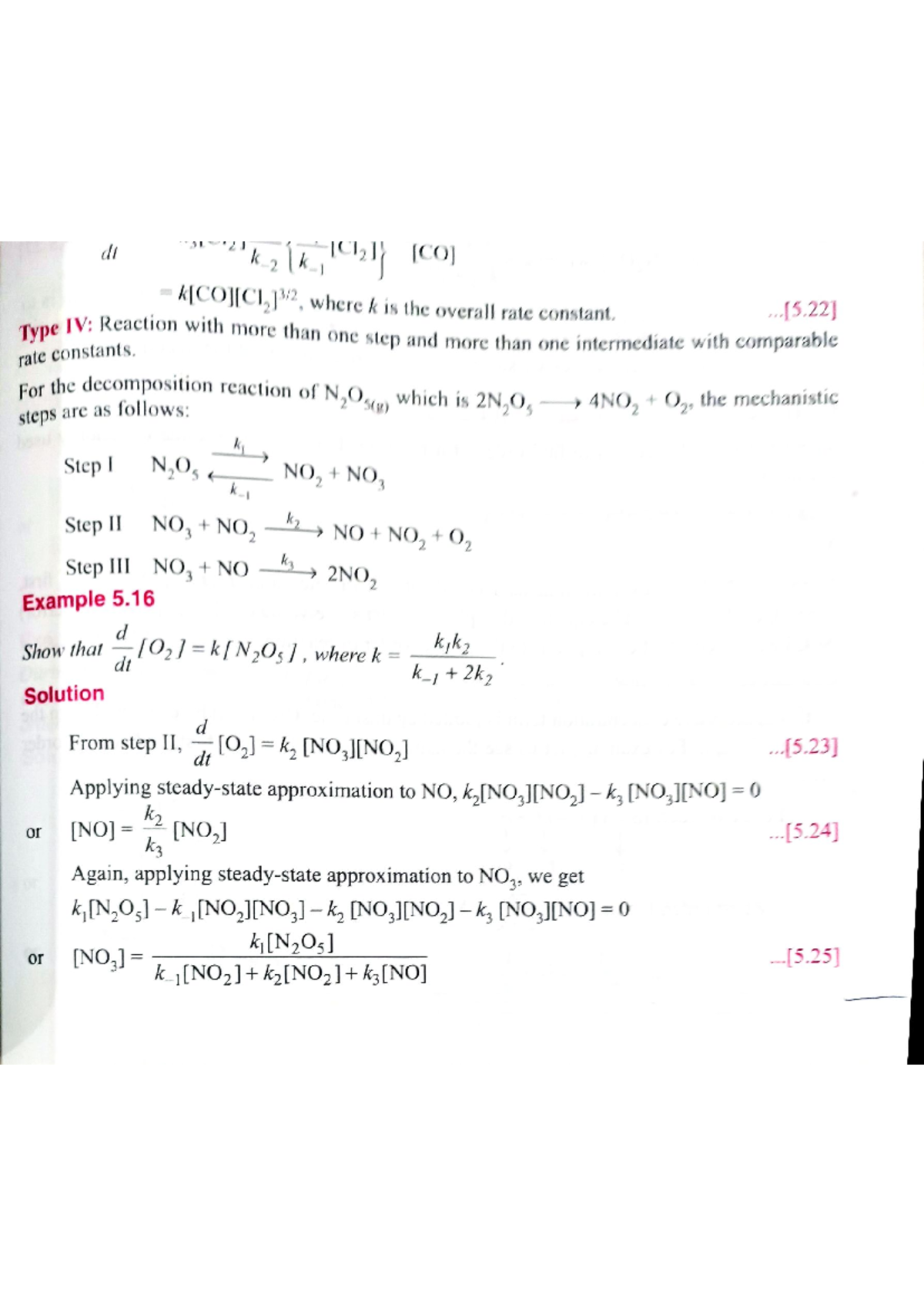 Steady State concept - Chemistry SL - dt rate constant. Type IV: Reaction with more than one ...