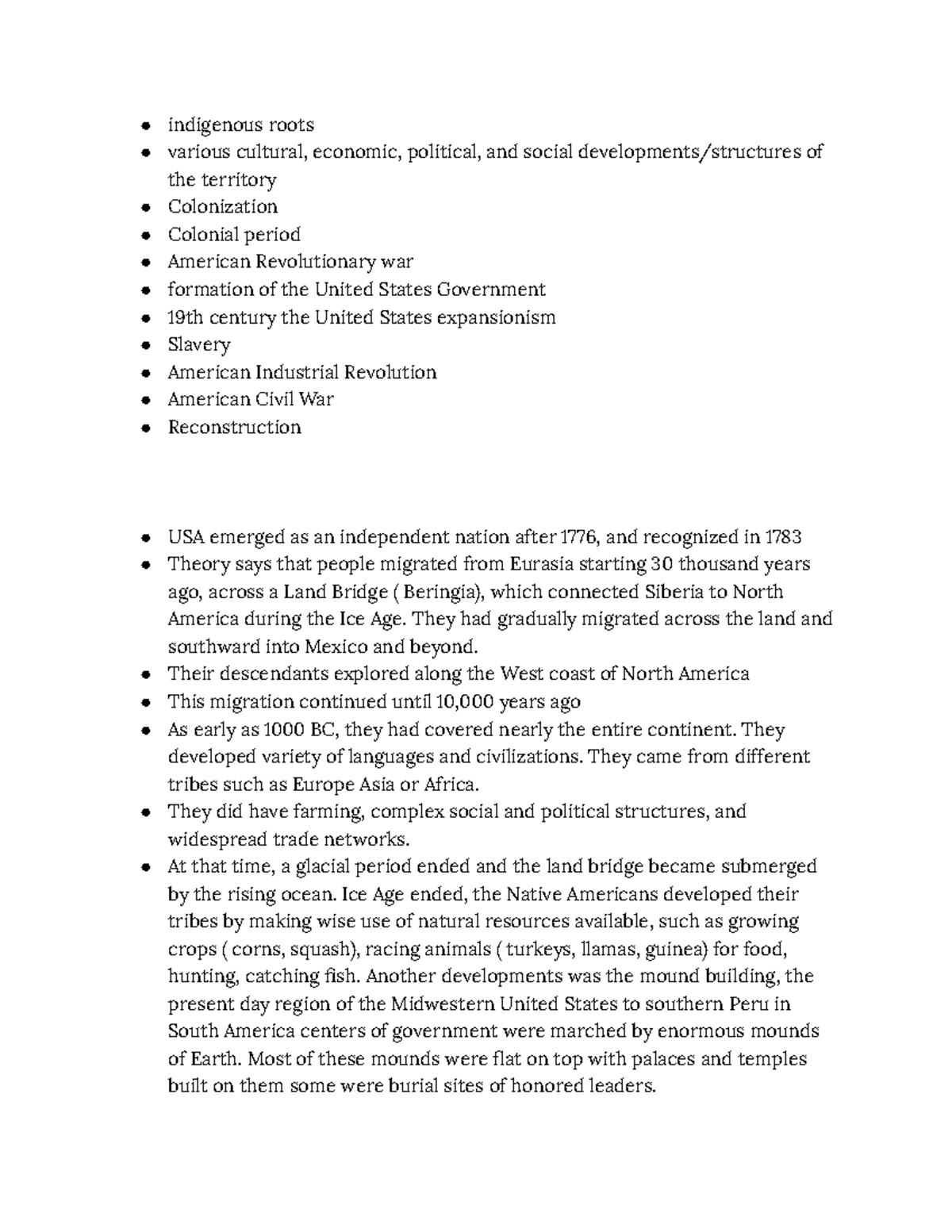 Key Words - indigenous roots various cultural, economic, political, and ...