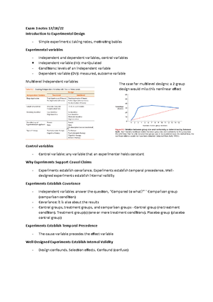 Exam 2 notes - Exam 2 notes Monday 19/9/22 (Week 5) – Survey Research ...