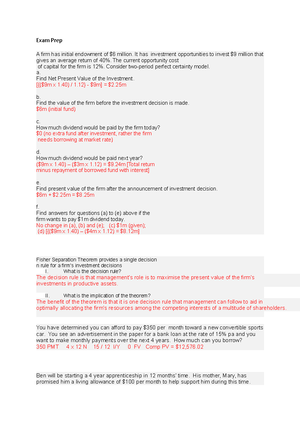 Sample past exam questions - Sample Past Exam Questions Please find ...