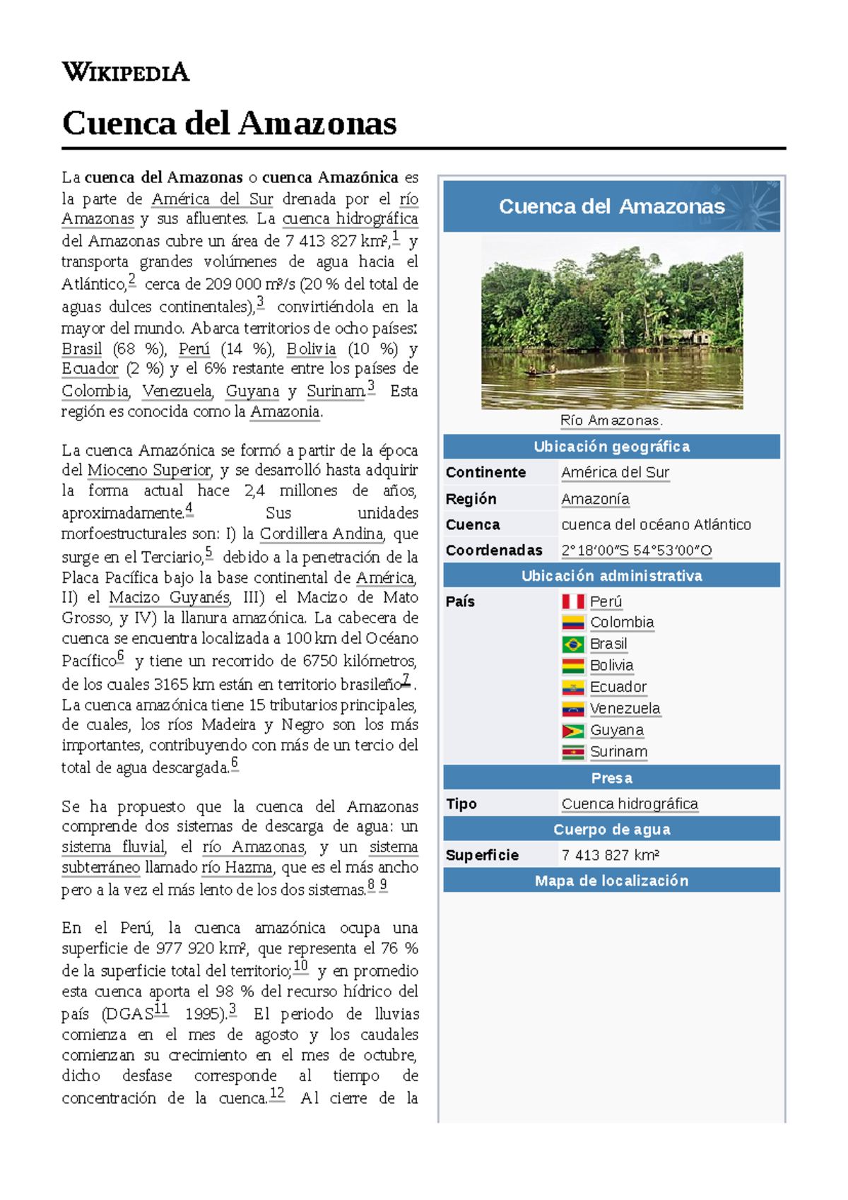 Cuenca del Amazonas - Resumen - Cuenca del Amazonas Río Amazonas ...