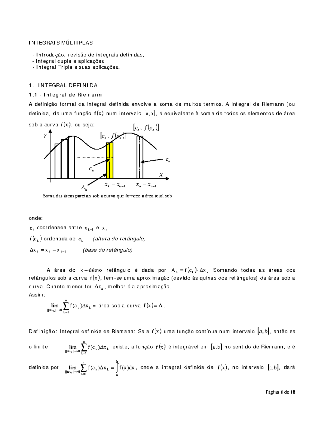 Integrais Duplas - Conteúdo de Calculo 3. - INTEGRAIS MÚLTIPLAS ...
