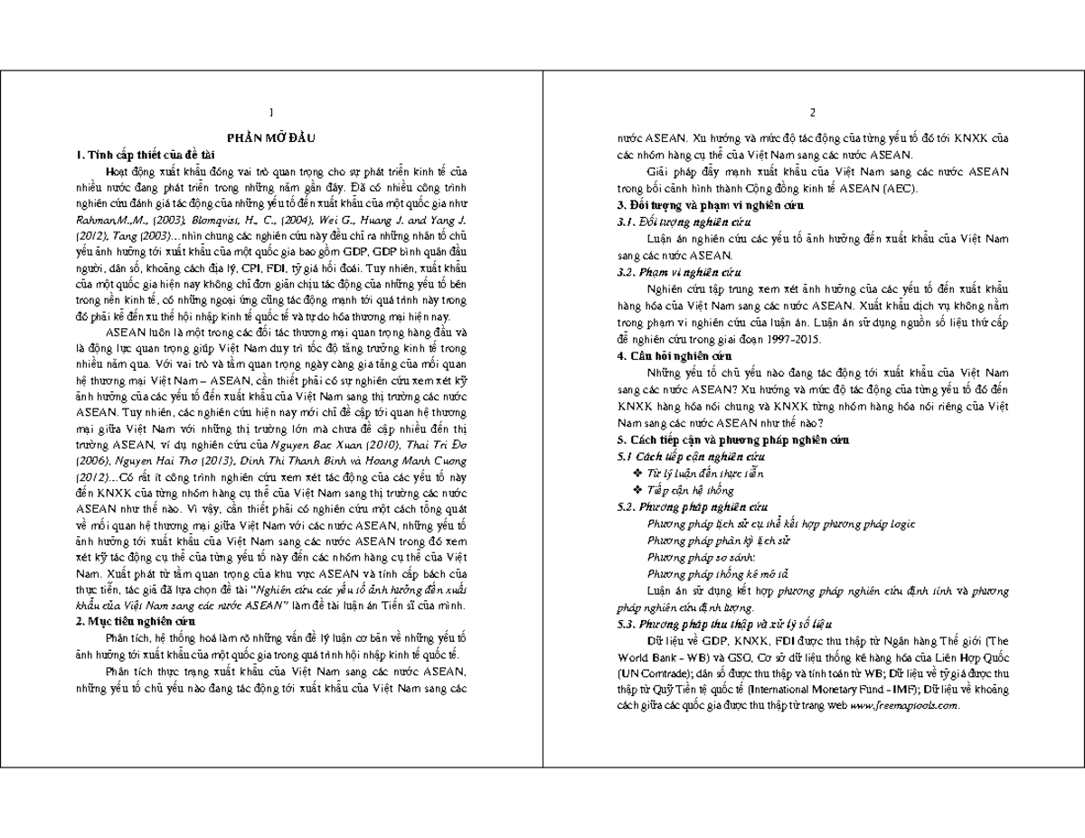 LA Tran Lan Huong TT - 1 PH Ầ N M Ở ĐẦ U Tính c ấ p thi ế t c ủ a đề tài Ho ạ t độ ng xu ấ t kh ...