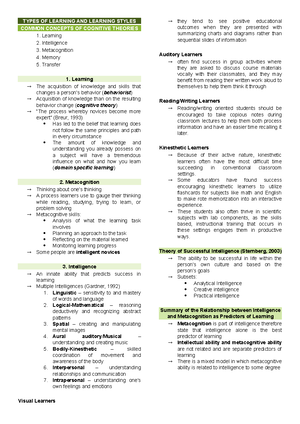 4. Health Education - Learning Theories - LEARNING THEORIES Three ...