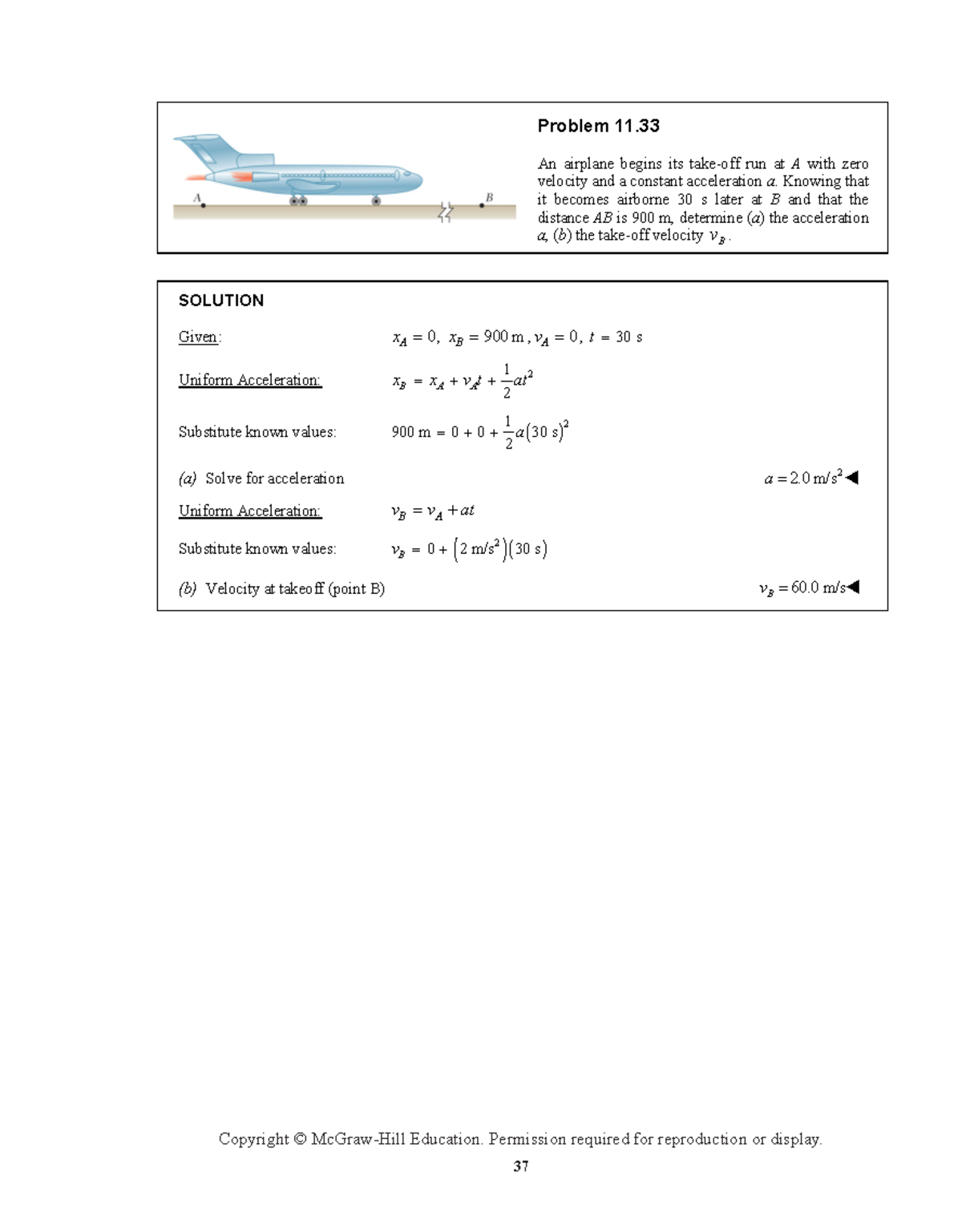 19wkd - How to slove the problems. - An airplane begins its take-off ...