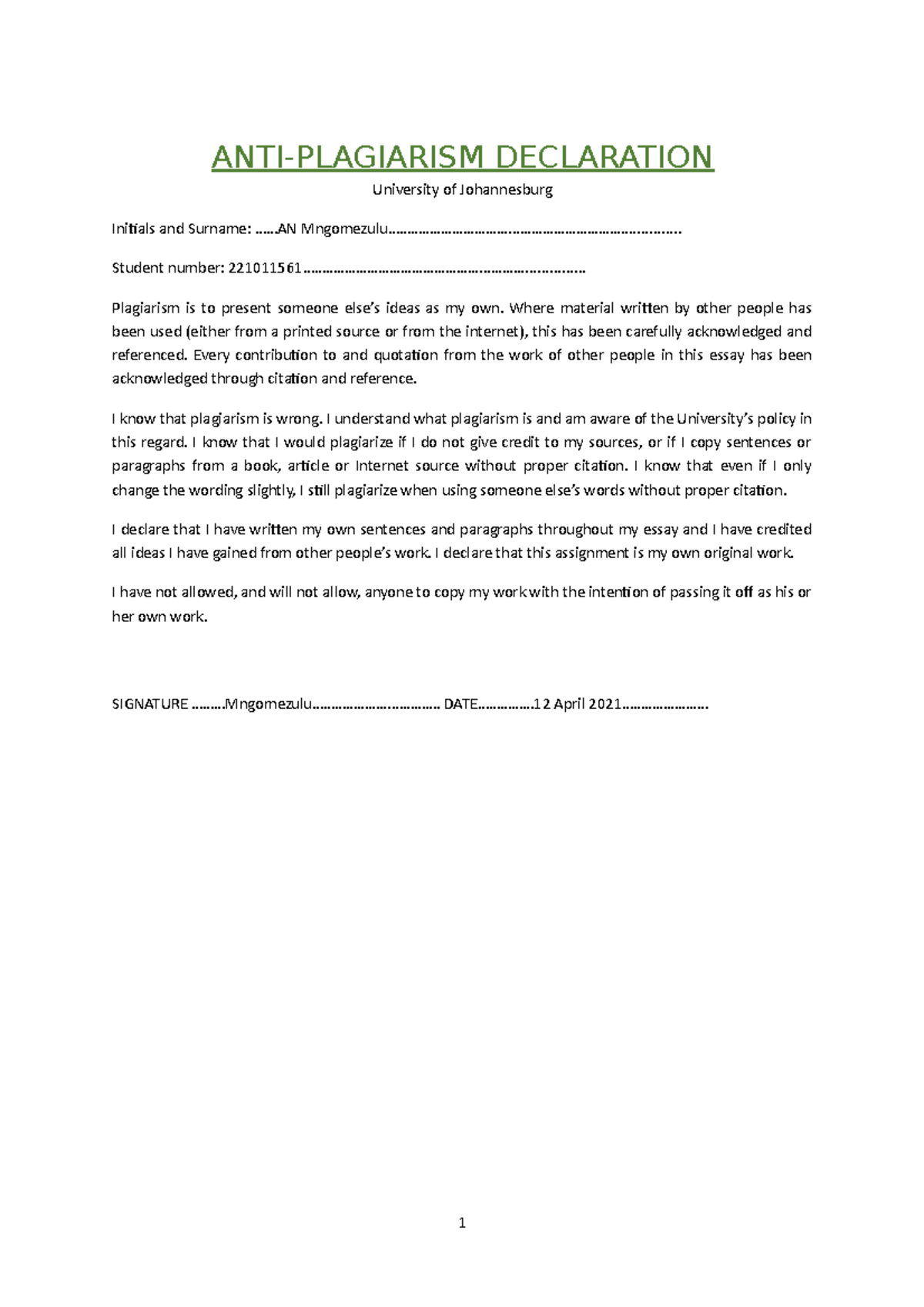 Ayanda Mngomezulu 221011561 LPF assignment - ANTI-PLAGIARISM ...