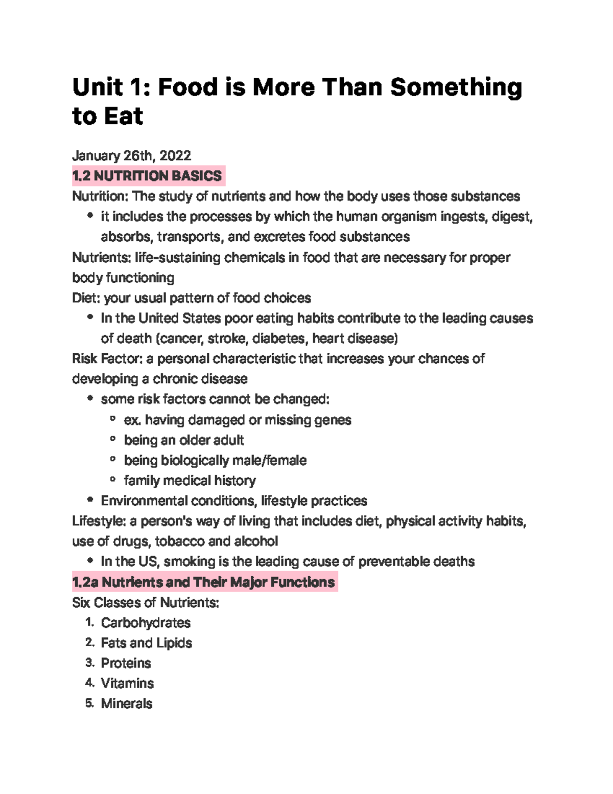 Unit 1 Food is More Than Something to Eat - Unit 1: Food is More Than ...